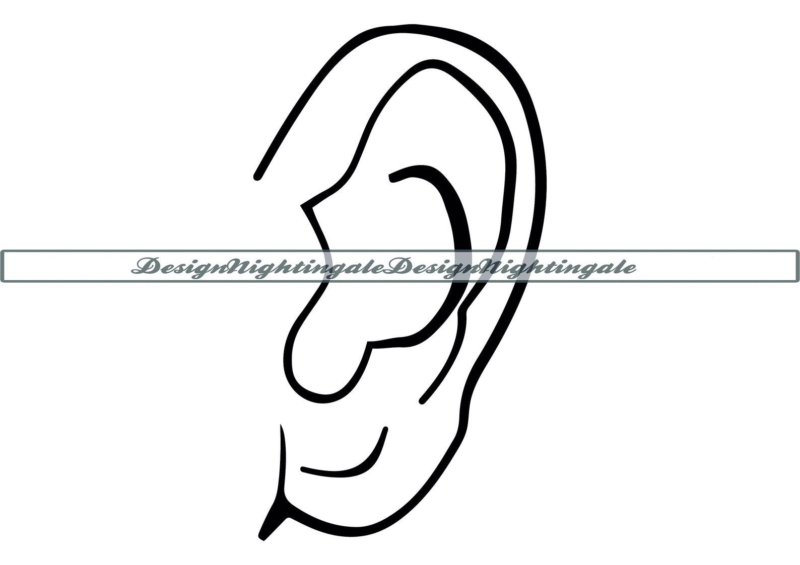 Ear SVG Human Ear SVG Ear Clipart Ear Files for Cricut Ear - Etsy