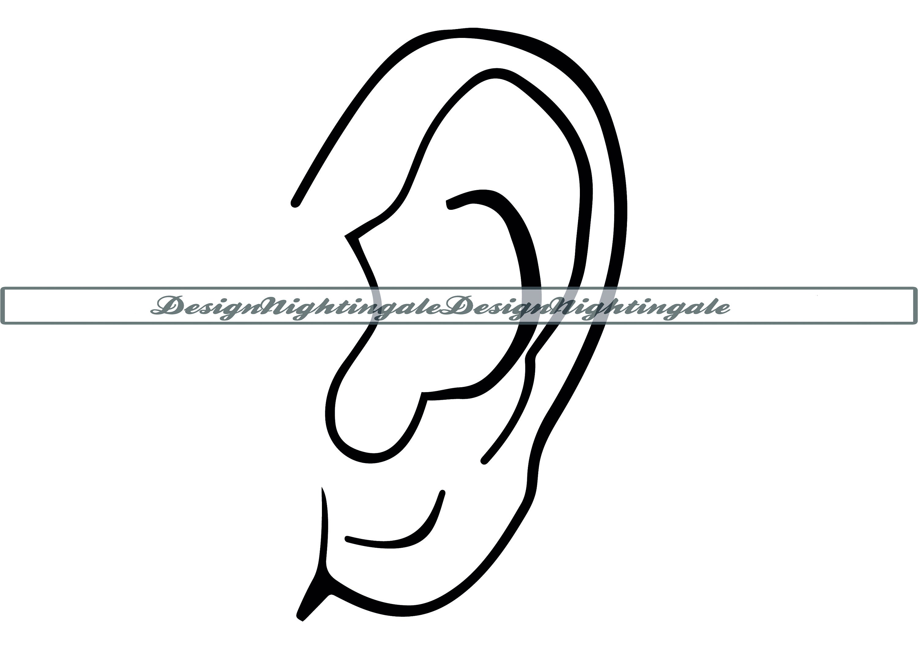 Ear SVG Human Ear SVG Ear Clipart Ear Files for Cricut Ear - Etsy