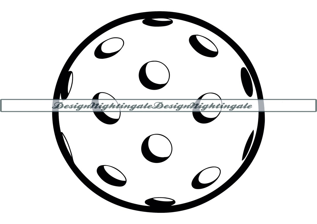 Pickleball Outline #3 SVG, Floorball Svg, Pickleball Svg, Pickleball ...