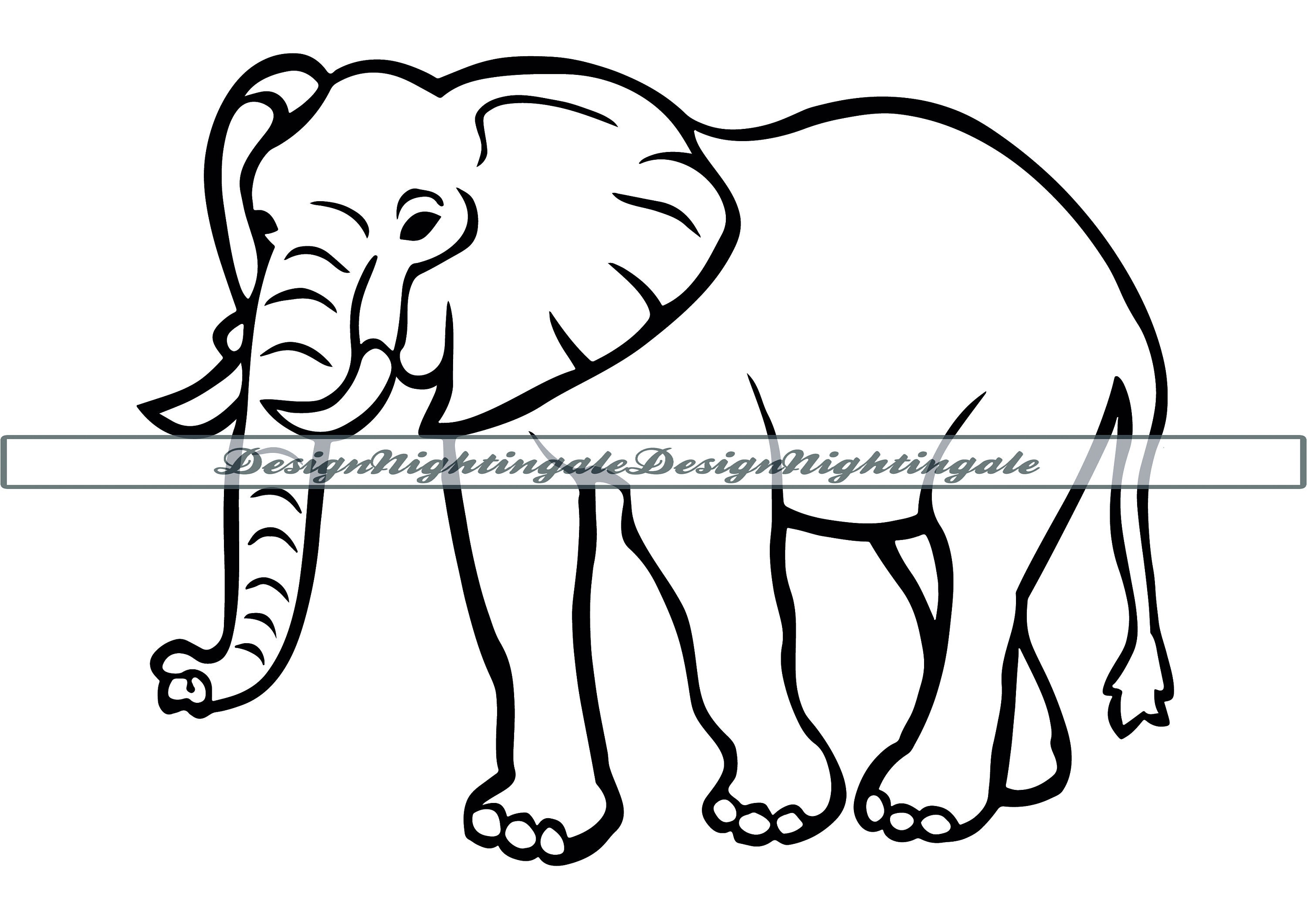 Elephant Body Outline