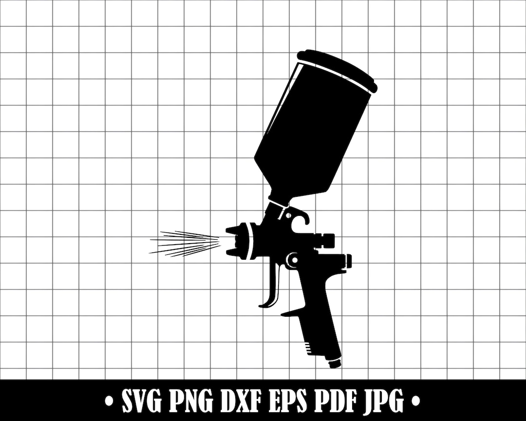 Paint Spray Gun SVG Cut File, Airbrush Silhouette (digital Download) - Etsy