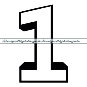 Number One 3D SVG, Number 1 SVG, Number 1 Clipart, Number 1 Files for ...