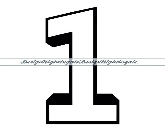 Number One 3D SVG Number 1 SVG Number 1 Clipart Number 1 - Etsy