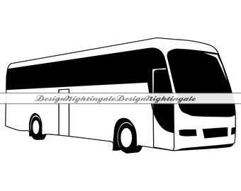 Coach Bus 4 SVG, Coach Bus SVG, Coach Bus Clipart, Coach Bus Files for ...