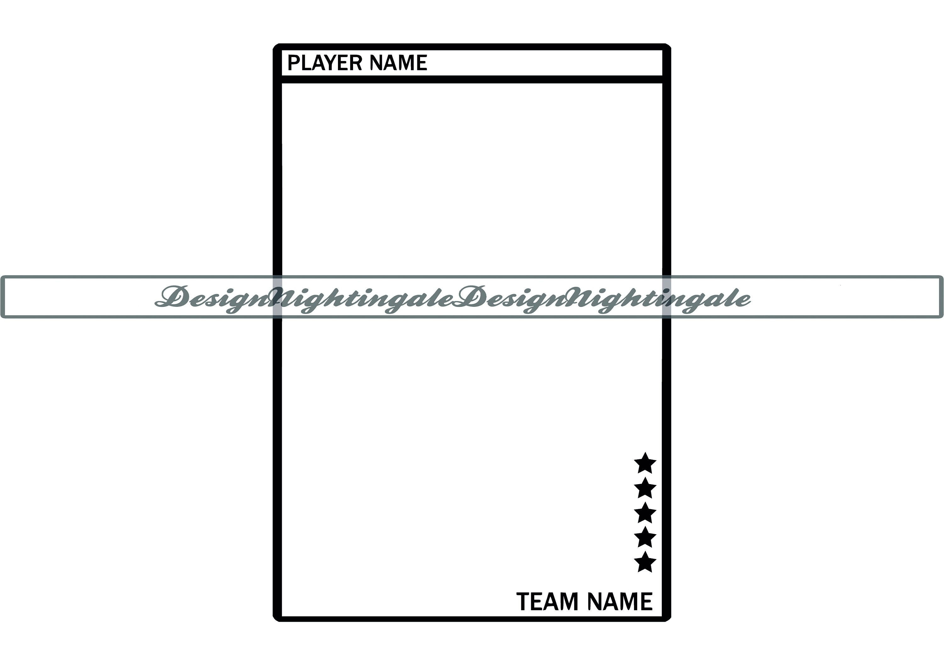 Sport Card Template SVG Sport Card SVG Sport Card Clipart - Etsy