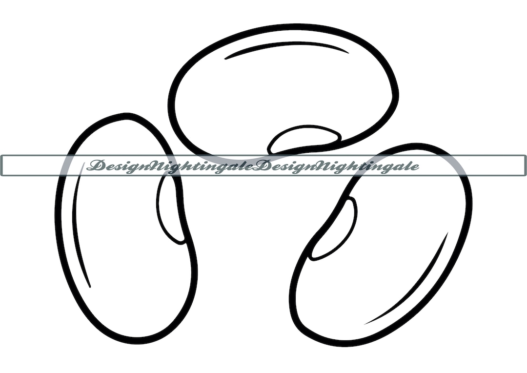 Beans Outline SVG, Bean Seed SVG, Bean SVG, Bean Clipart, Bean Files ...