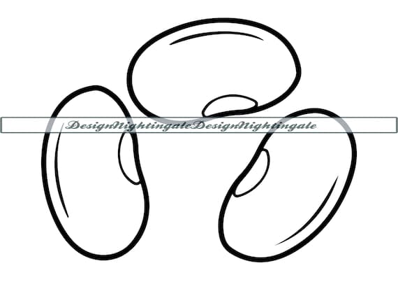 Beans Outline SVG Bean Seed SVG Bean SVG Bean Clipart Bean - Etsy México