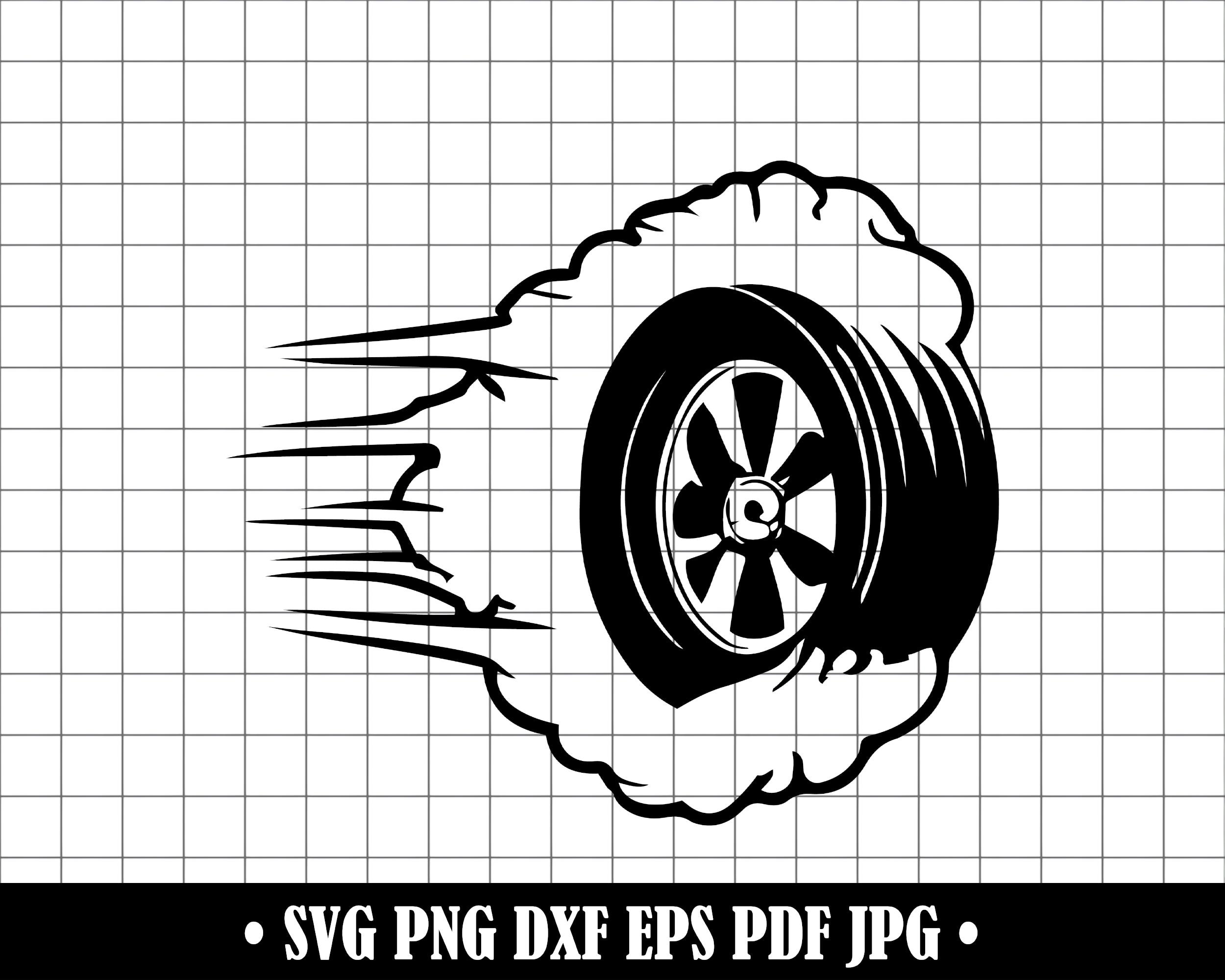 Burnout Tire SVG, Car Clipart (digital Files) - Etsy Canada