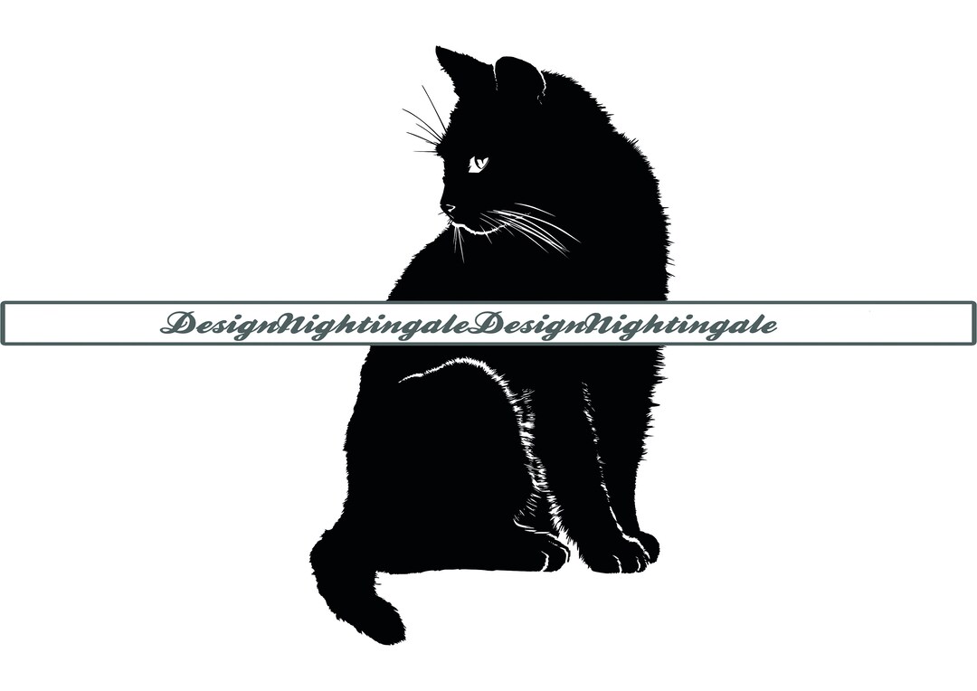 Black Cat SVG, Cute Cat SVG, Cat SVG, Black Cat Clipart, Black Cat ...
