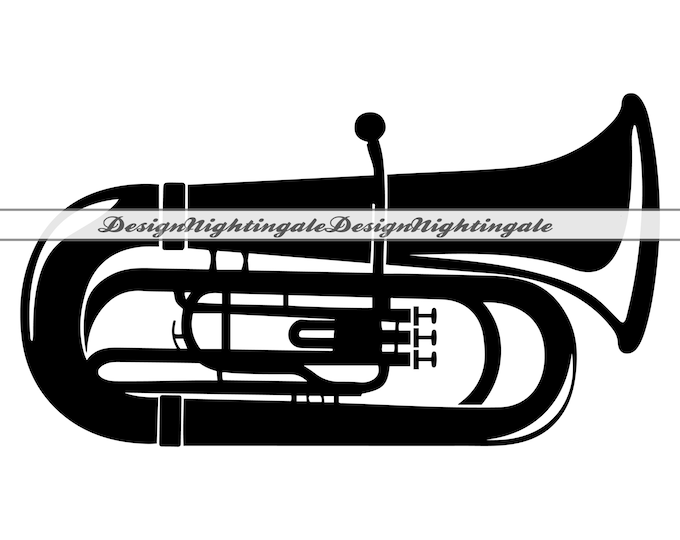 Tuba SVG, Silhouette, Logo, Tuba SVG Cut Files for Cricut Design, Tuba ...