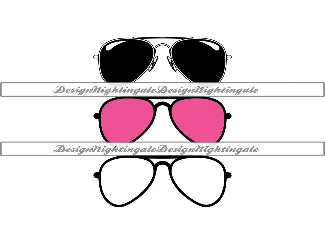 Aviator Sunglasses SVG, Sunglasses SVG, Aviators SVG, Summer Svg ...