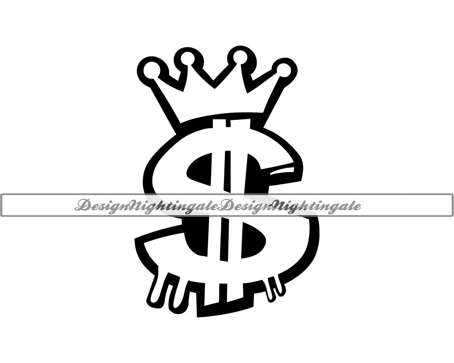 Dripping Dollar King SVG, Money Sign With Crown, Cricut Cut File - Etsy