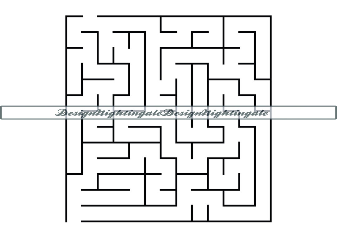 Maze #2 SVG, Simple Maze SVG, Maze Clipart, Maze Files for Cricut, Maze ...