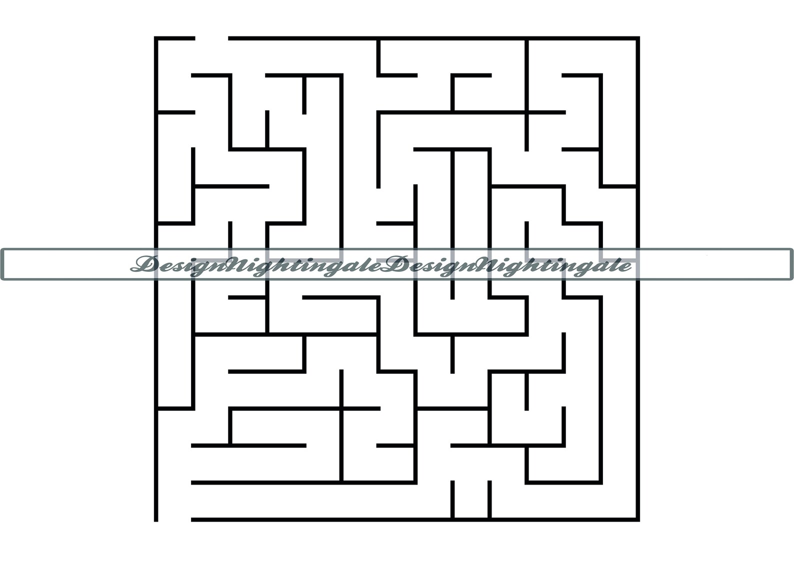 Maze 2 SVG Simple Maze SVG Maze Clipart Maze Files for - Etsy
