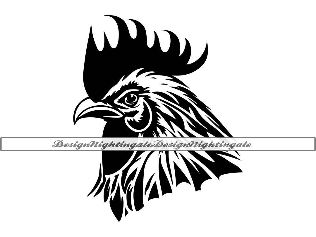 Rooster Head SVG, Rooster SVG, Rooster Clipart, Rooster Files for ...