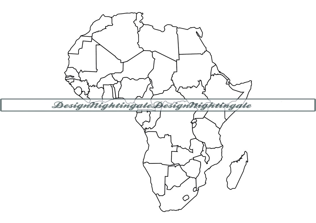 Africa Outline SVG, Africa Outline Clipart, Africa Outline Files for ...