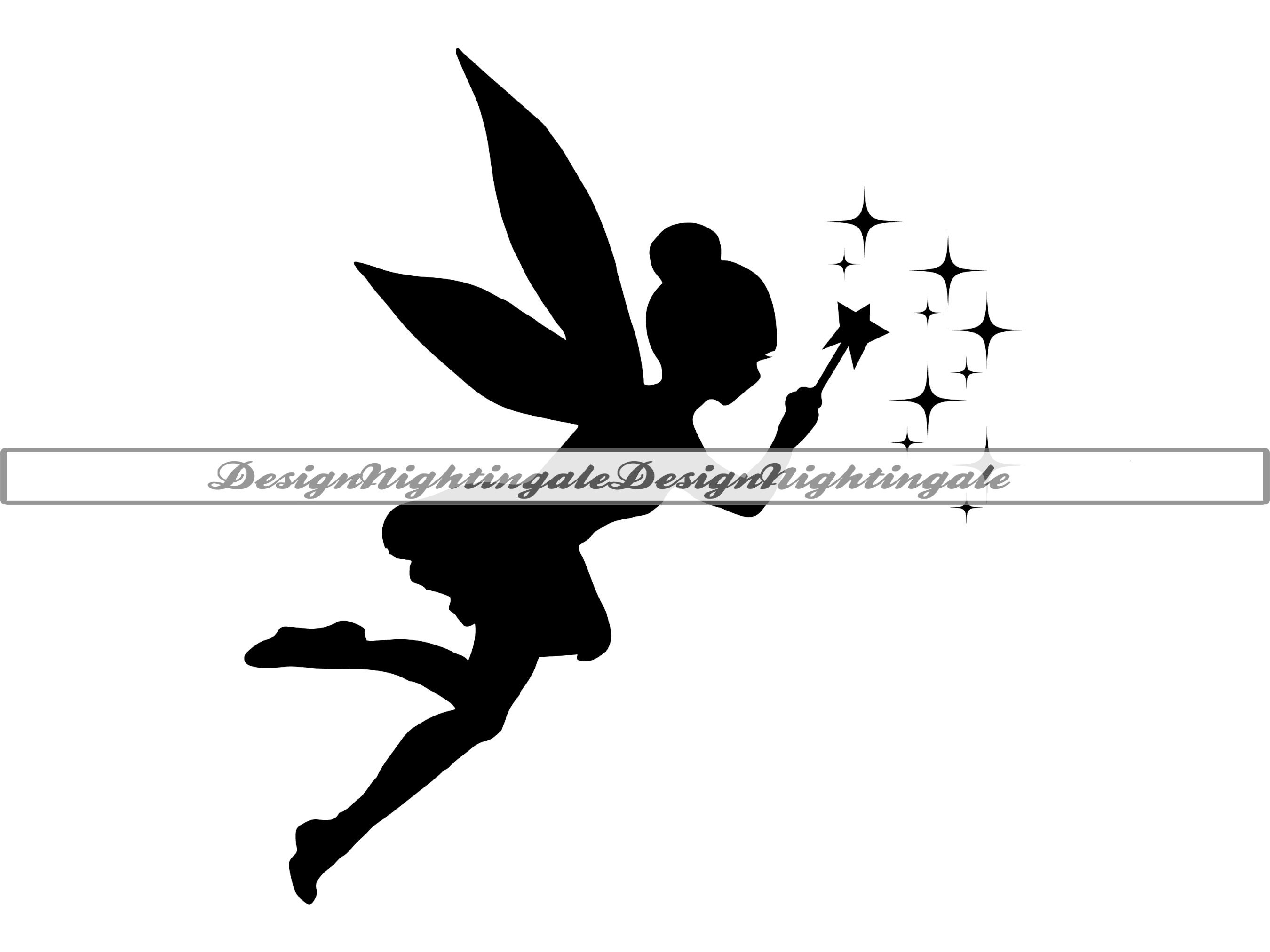 Fee Silhouette SVG, Fee SVG, Fee Clipart, Fee Dateien für Cricut, Fee ...