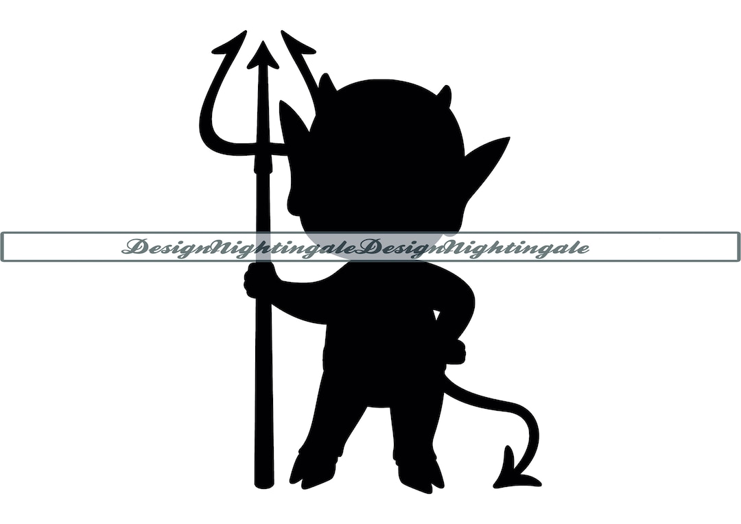 Little Devil SVG, Devil Silhouette SVG, Little Devil Clipart, Little ...