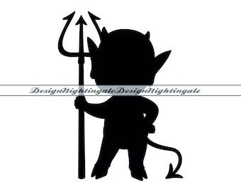 Little Devil SVG, Devil Silhouette SVG, Little Devil Clipart, Little ...