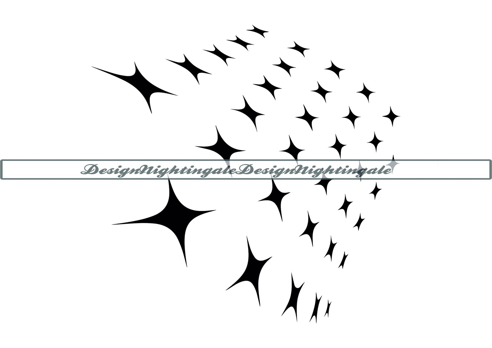 Stars 2 SVG Star Shower SVG Stars Clipart Stars Files for - Etsy
