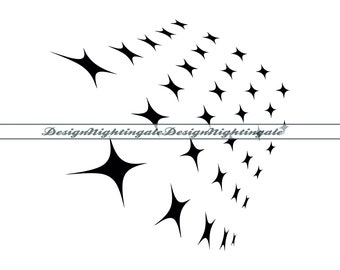 Stars Outline SVG, Stars Svg, Star Shower SVG, Stars Clipart, Stars Cut ...