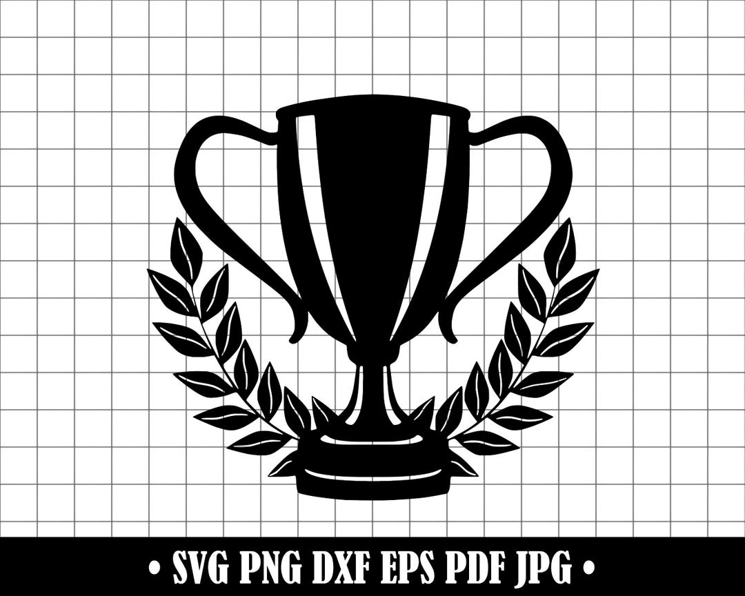 Laurel Trophy SVG, Award Cut Files for Cricut, Silhouette (digital ...