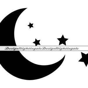 Crescent Moon SVG DXF PNG, Crescent Moon Clipart, Crescent Moon Files ...