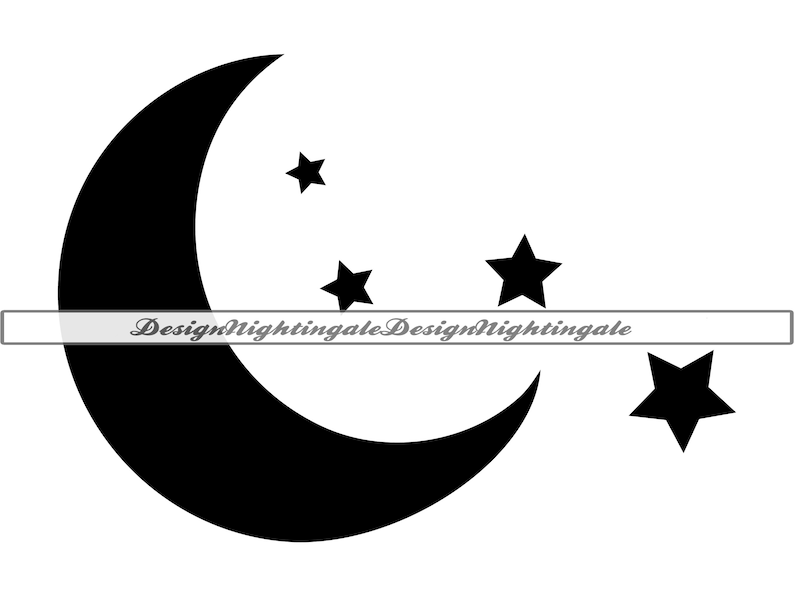 Crescent Moon SVG DXF PNG Crescent Moon Clipart Crescent - Etsy