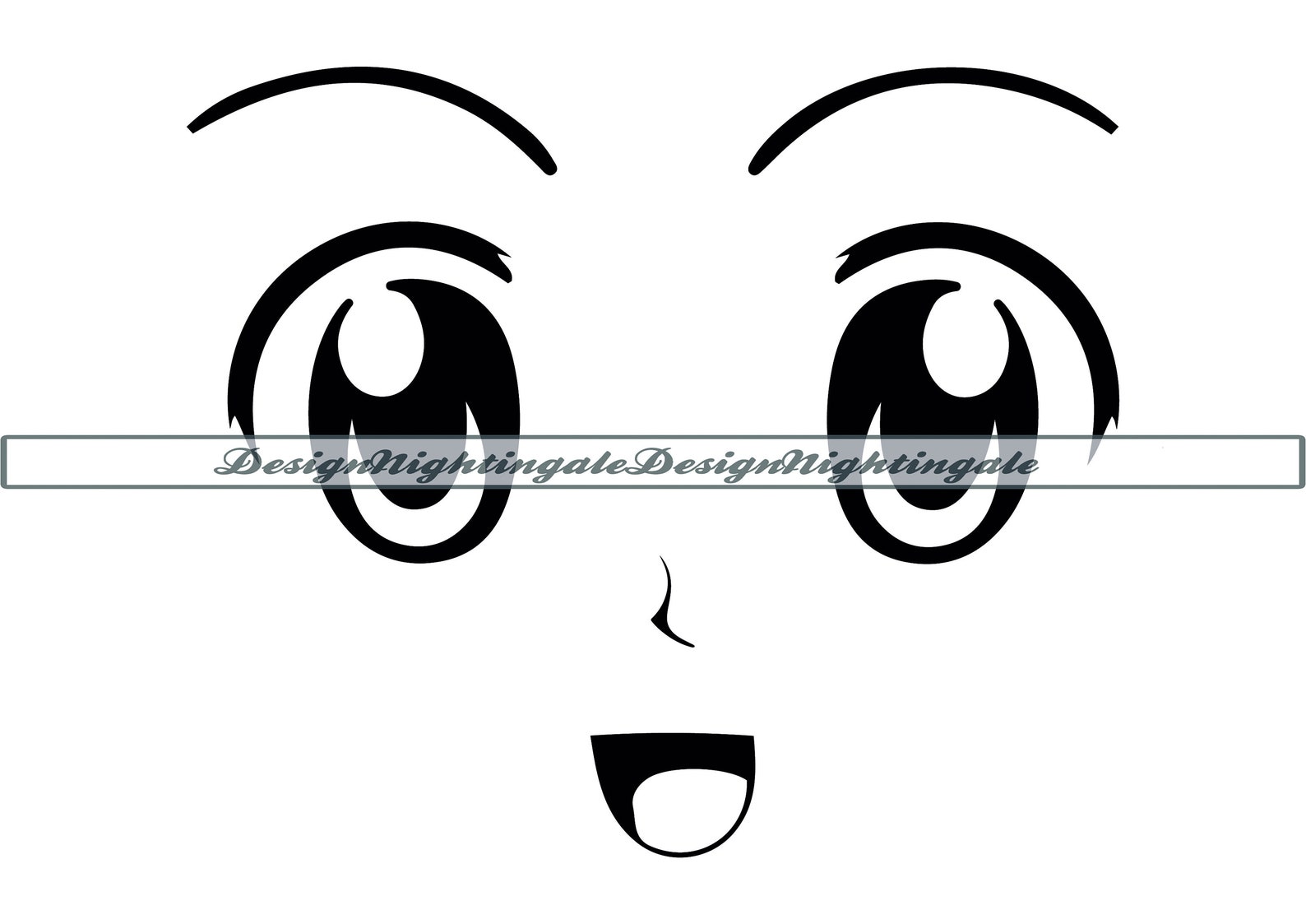 Anime Face SVG, Anime Eyes SVG, Anime Girl Svg, Anime Face Clipart ...