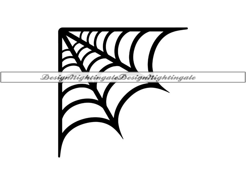 Corner Spider Web SVG, Halloween Cobweb Clipart (digital Files) - Etsy