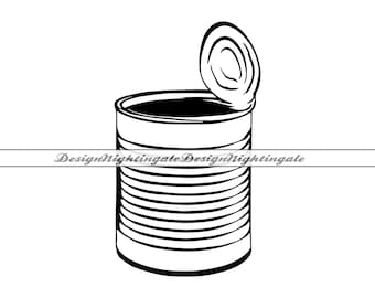 Tin Can 7 SVG, Tin Can Svg, Can Svg, Canned Food Svg, Tin Can Clipart ...