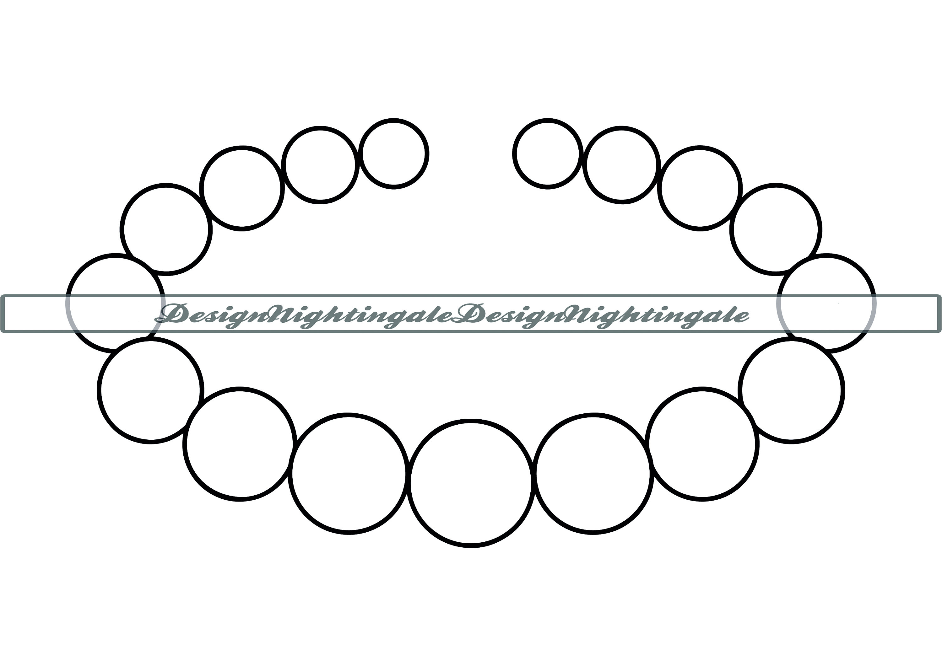 Pearl Necklace Outline SVG, Cricut Silhouette Cut Files (digital ...