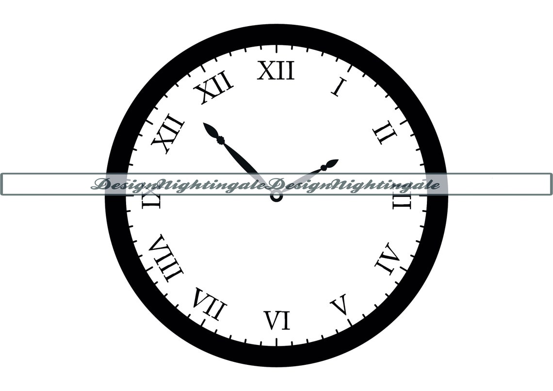 Clock Face SVG Roman Numeral Clock SVG Retro Clock SVG - Etsy