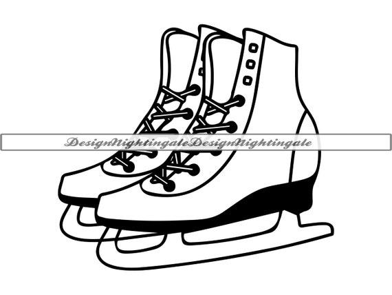Ice Skating Shoes Clipart