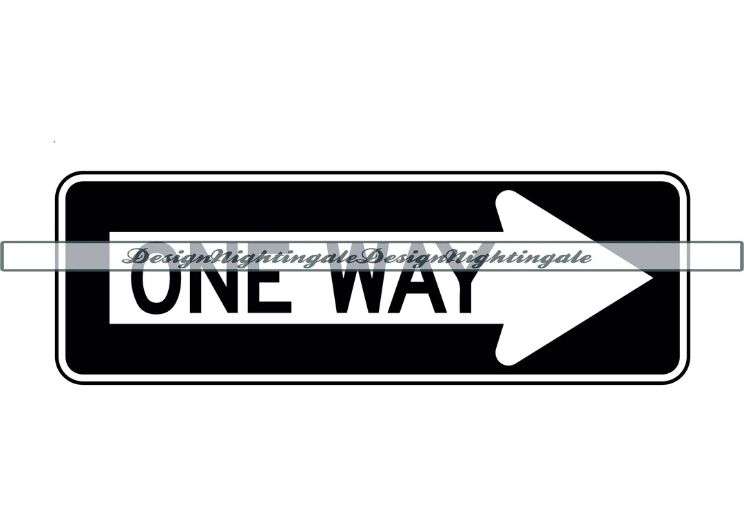 One Way SVG, Road Sign SVG, One Way Road Sign Clipart, One Way Road ...