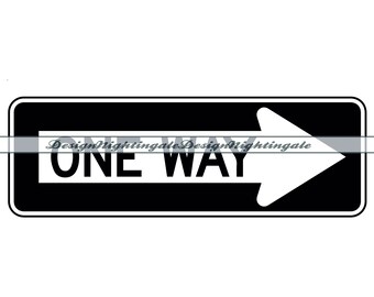 One Way SVG, Road Sign SVG, One Way Road Sign Clipart, One Way Road ...