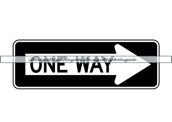 One Way SVG Road Sign SVG One Way Road Sign Clipart One Way | Etsy