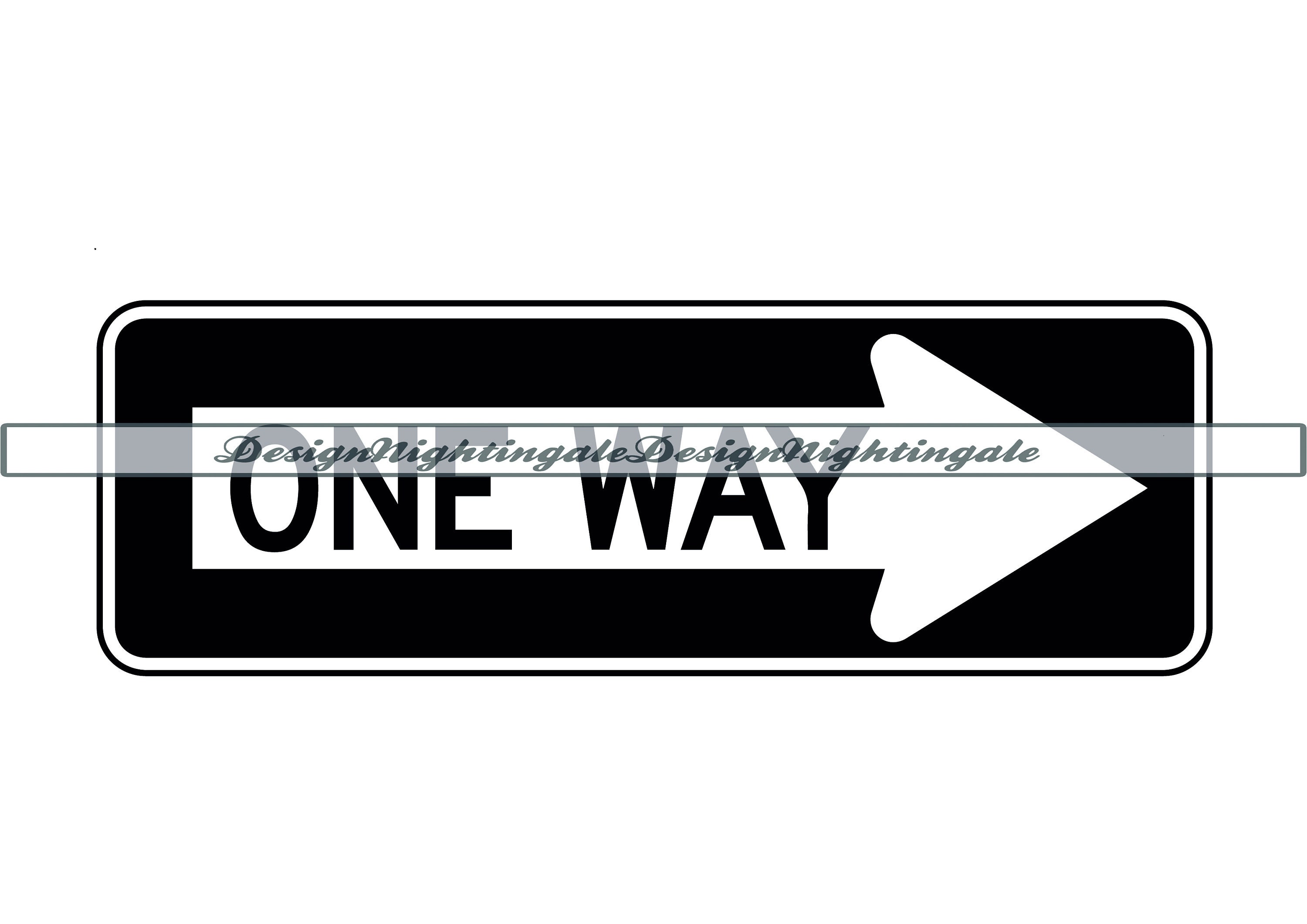 One Way SVG, Road Sign SVG, One Way Road Sign Clipart, One Way Road ...