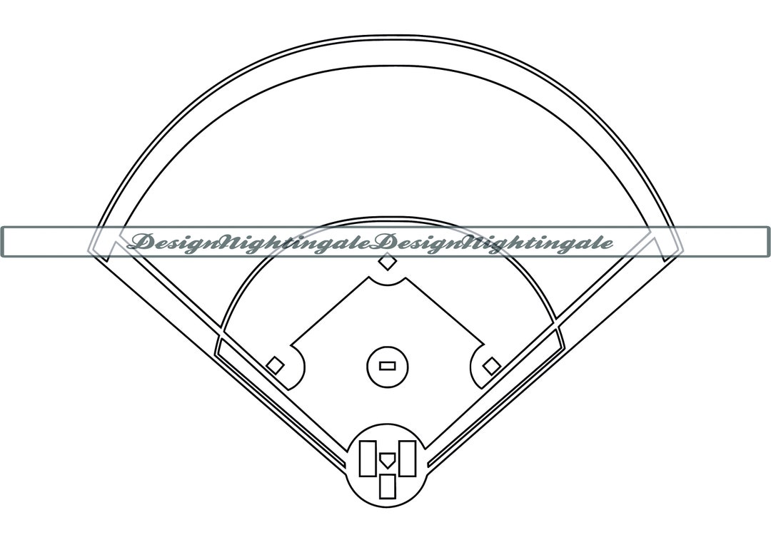 Baseball Field Outline Drawing at Joan Byrd blog