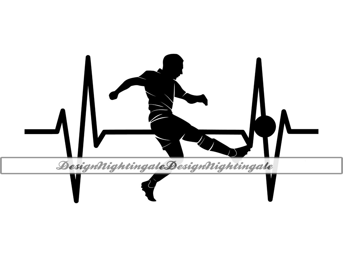 Soccer Heartbeat 2 SVG Soccer Love SVG Soccer EKG Svg - Etsy