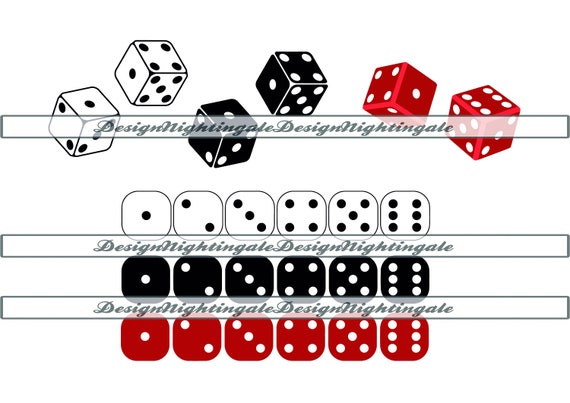 Dice SVG Bundle Black and White Dice SVG Red Dice SVG - Etsy Australia