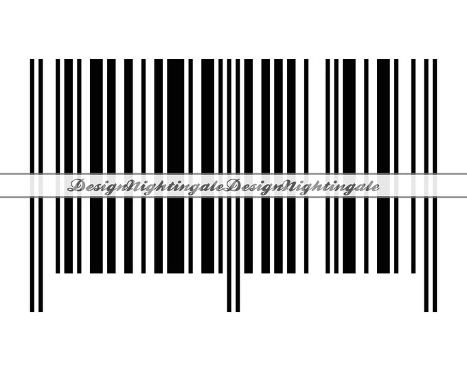 Barcode Svg Png Dxf, Bar Code Clipart, Printable Cut File Cricut ...