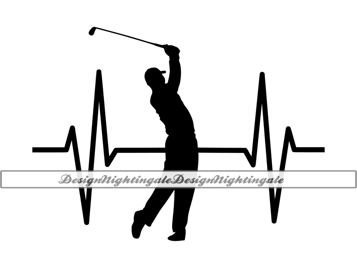 Golf Heartbeat SVG Golf EKG Svg Golf Player SVG Love Golf - Etsy