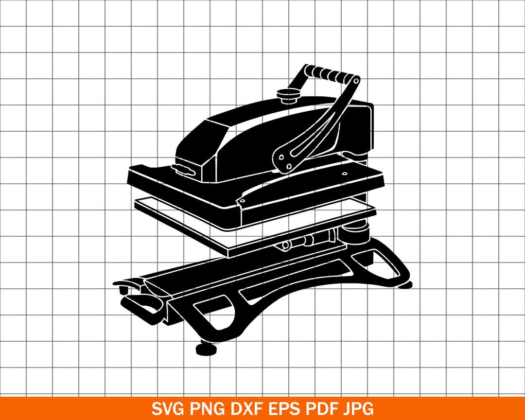 Heat Press Machine SVG, T-shirt Printing Cut File (digital Download) - Etsy