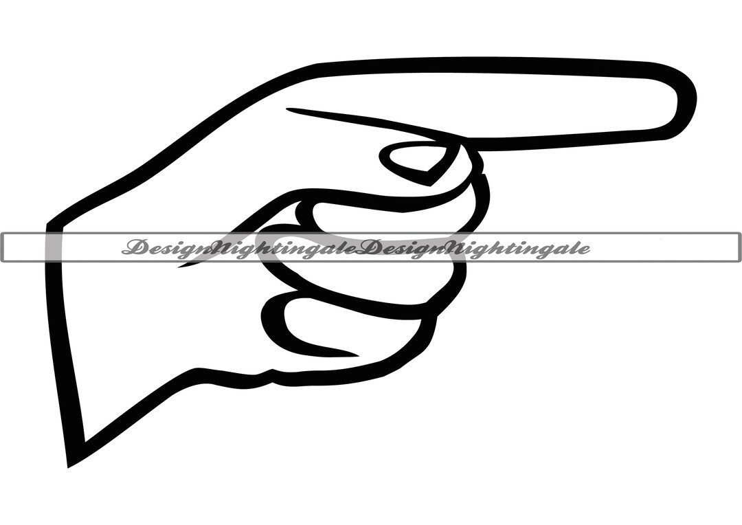 Pointing Finger #3 SVG, Pointing Finger Clipart, Pointing Finger Files ...