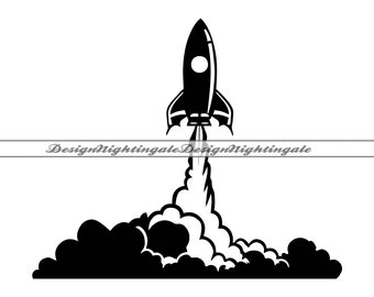 Rocket Launch SVG, Rocket Svg, Rocketship Svg, Space Ship Svg, Clipart ...
