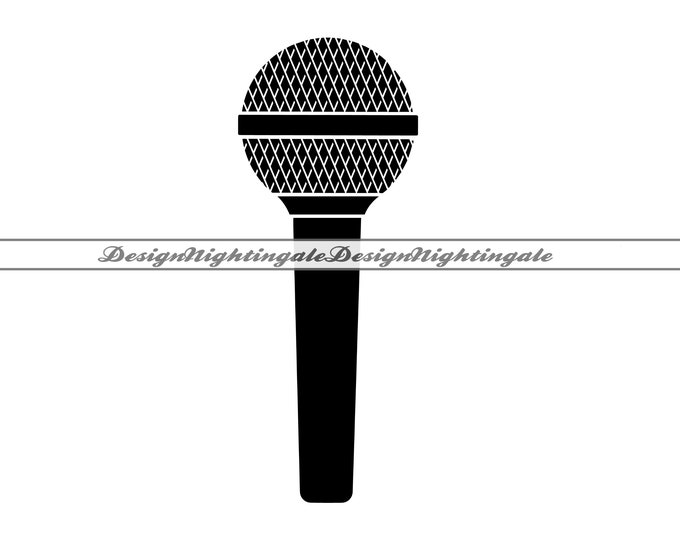 Microphone Svg Music Svg Silhouette Cutting File Microphone Clipart Svg ...