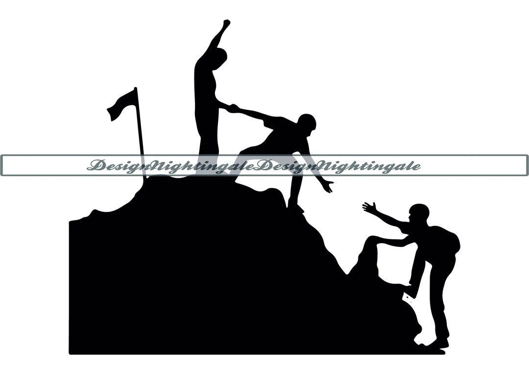 Climbing #5 SVG, Teamwork SVG, Climbers SVG, Climbing Clipart, Climbing ...