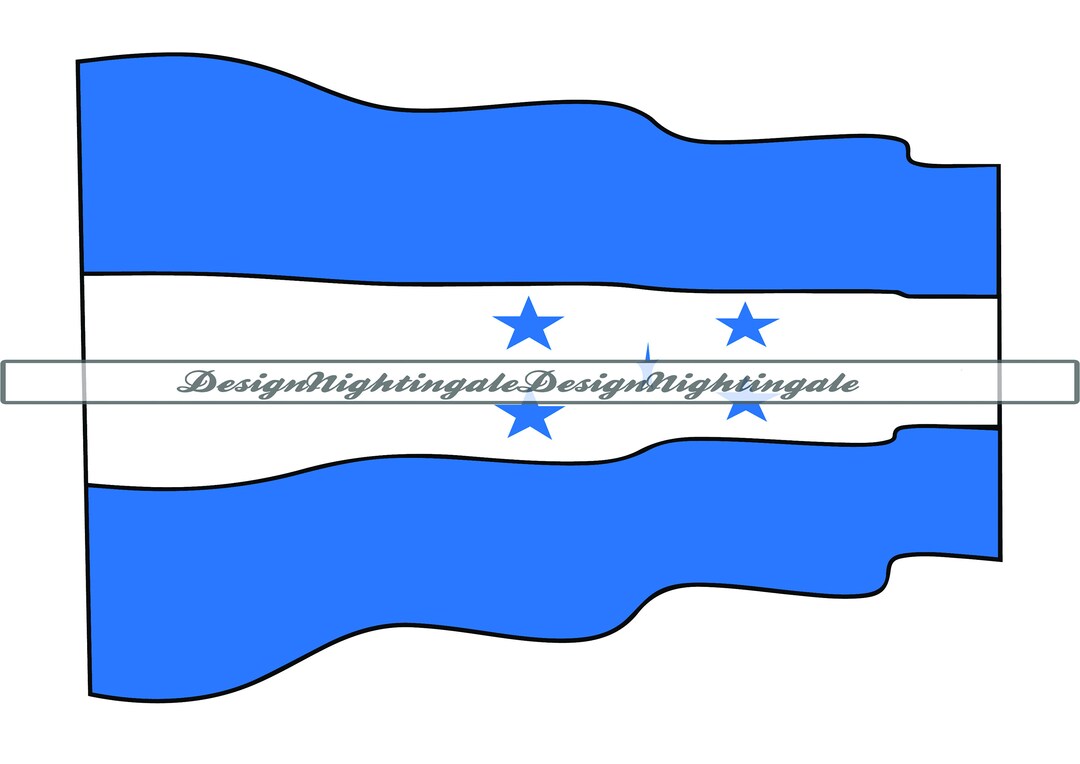 Waving Honduras Flag SVG, Honduras Flag SVG, Honduras Flag Clipart ...