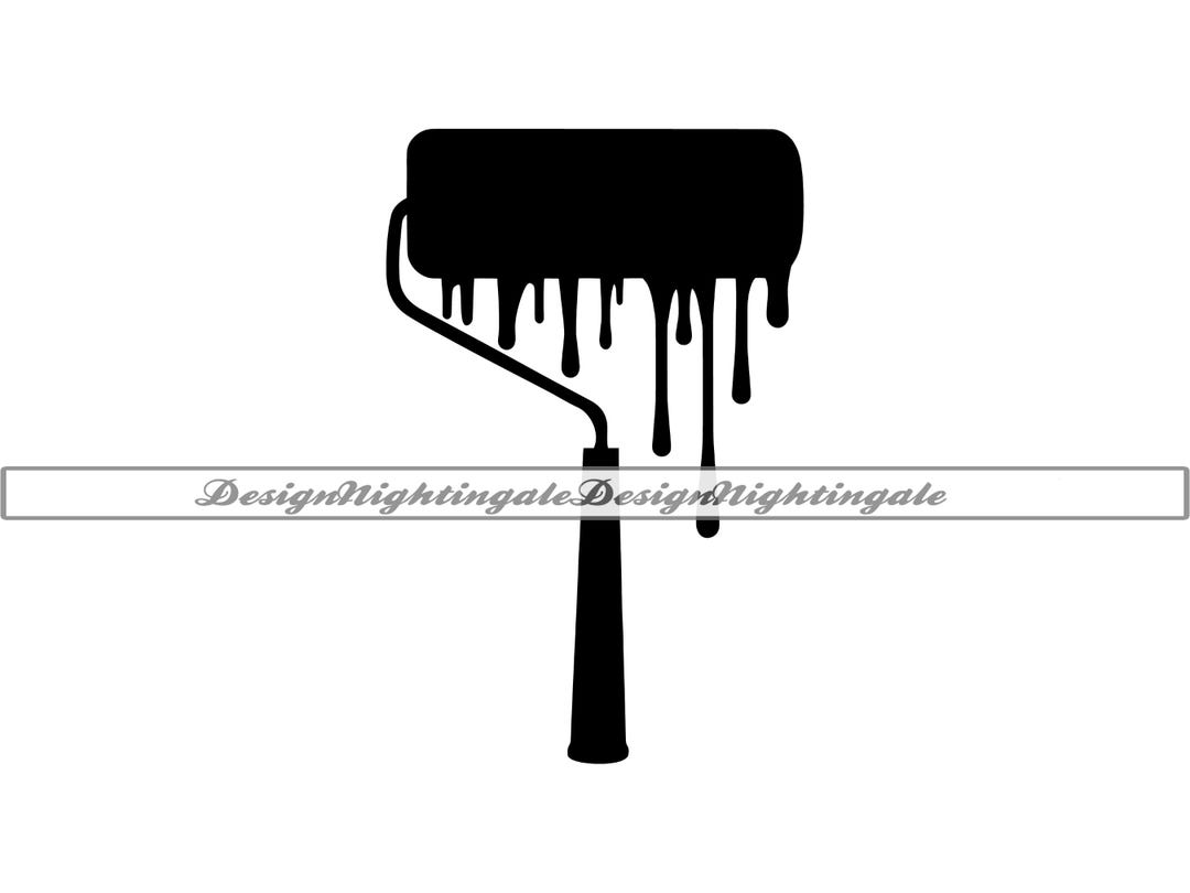Paint Roller SVG, Home Painting SVG, Dripping Paint Roller SVG, Clipart ...
